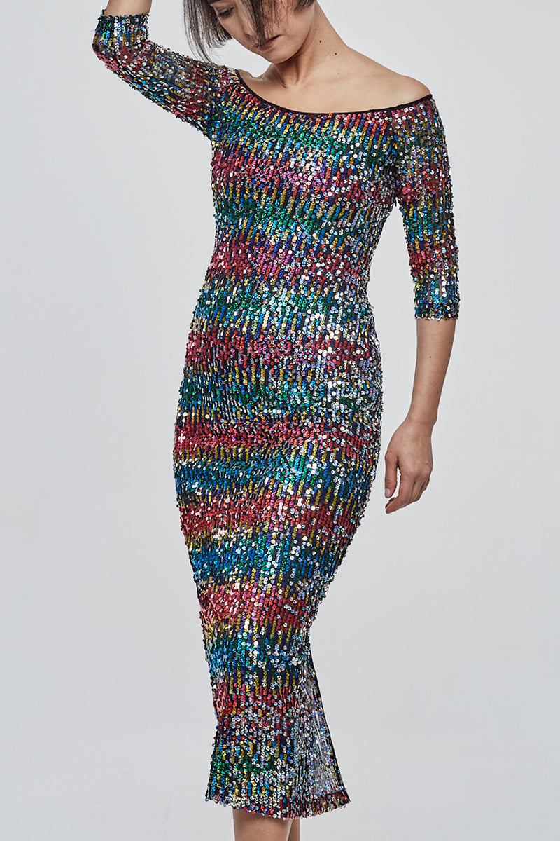 no.1 Touchline Tango Dress / Stage Series / Rainbow / One of a Kind